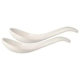Villeroy & Boch Besteck-Set VILLEROY & BOCH "Asial&ouml;ffel Soup Passion 14,5 x 4,2 x 3,8 2er Set wei&szlig;", wei&szlig;, Essbesteck-Sets