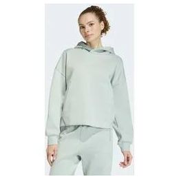 Kapuzensweatshirt Adidas SPORTSWEAR "W Z.N.E. OH HD", Damen, Gr. S, wonder sage, Obermaterial: 57% Polyester, 43% Baumwolle, Sweatshirts