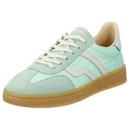 Sneaker Gant "Cuzima", Herren, Gr. 37, duty mint, leuchtendes blau, Leder, Nylon, Veloursleder, kontrastfarbene Details, Schuhe Sneaker, Retro Sneaker, Schn&uuml;rschuh mit Kontrastbesatz
