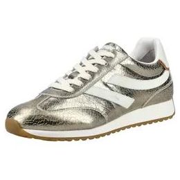 Sneaker Nero Giardini "Nero Giardini Sneaker Leder", Damen, Gr. 37, gold, Leder, Schuhe Sneaker