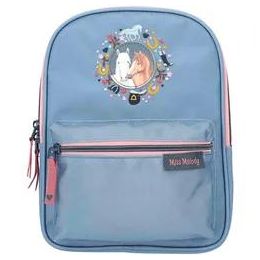 Rucksack Depesche "Rucksack MY LITTLE FARM Miss Melody 13 x 22 x 28 cm blau", Kinder, Gr. B/H/T: 22cm x 28cm x 13cm, blau, Polyester, Rucks&auml;cke Rucksack