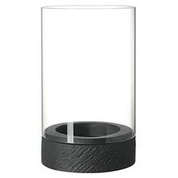 Villeroy & Boch Windlicht VILLEROY & BOCH "Windlicht Manufacture Rock Home 25 cm schwarz", schwarz, Kerzenhalter, Windlicht