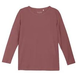 Longsleeve Minymo "Longsleeve MIBlouse", M&auml;dchen, Gr. 92, lila (rose braun), Obermaterial: 93% Viskose CV. 7% Elasthan EL., Blusen