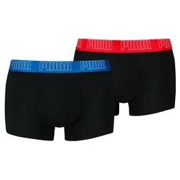 Boxershorts Puma "Boxershort 2er Pack", Herren, Gr. L, bunt (schwarz, blau, rot), Obermaterial: 95% Baumwolle CO. 5% Elasthan EL., Unterhosen