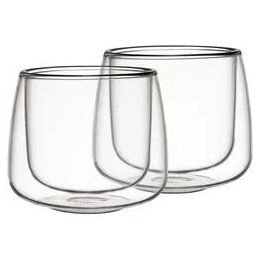 Villeroy & Boch Thermoglas VILLEROY & BOCH "Kaffeebecher Artesano Hot & Cold 180 ml 2er Set transparent", bunt (transparent), 2 tlg., Glas, Trinkgef&auml;&szlig;e