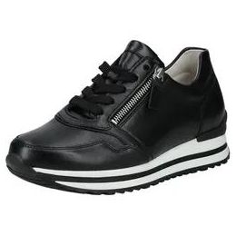 Sneaker Gabor COMFORT "Gabor Comfort Sneaker Glattleder", Damen, Gr. 38, schwarz, Glattleder, Schuhe Sneaker