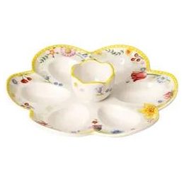 Villeroy & Boch Servierplatte VILLEROY & BOCH "Eierteller Spring Awakening bunt", bunt, Porzellan, Servierplatten, Servierplatte