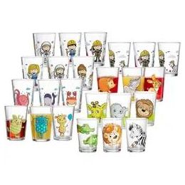 Ritzenhoff & Breker Kinderbecher RITZENHOFF & BREKER "Kindergl&auml;ser Tiere & Berufe 205 ml 24er Set bunt", bunt, Glas, Trinkgef&auml;&szlig;e, Kinderbecher