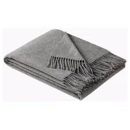 Wohndecke Estella "Monte Vigino", anthrazit, B:130cm L:180cm, Obermaterial: 100% Baumwolle, Wohndecken, Wohndecke, 100% Cashmere: Luxus pur, weich und langlebig