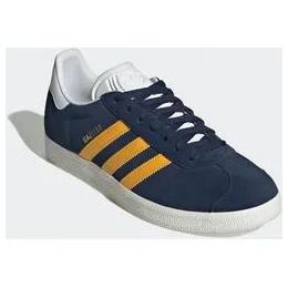 Sneaker Adidas ORIGINALS "GAZELLE", Herren, Gr. 40, blau (night indigo, crew gelb, core wei&szlig;), Leder, Synthetik, Schuhe Sneaker