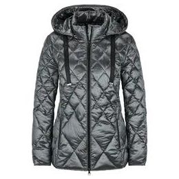 Kurzjacke GOLDNER "Steppjacke mit Rautenmuster", Damen, Gr. 52, gr&uuml;n (graugr&uuml;n), Obermaterial: 60% Polyester PES. 40% Polyamid PA., gerade, Jacken Kurzjacke, Besonderer Diamant-Stepp
