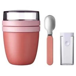 Lunchbox Mepal "Lunchpot + Faltbarer L&ouml;ffel Ellipse 500 + 200 ml", bunt (vivid mauve), Lebensmittelaufbewahrungsbeh&auml;lter, Lunchbox