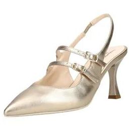 High-Heel-Pumps Nero Giardini "Nero Giardini Pumps Leder", Damen, Gr. 37, gold, Leder, Schuhe