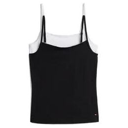 Tr&auml;gertop "2 PACK CAMI", Damen, Gr. S (36), wei&szlig;, schwarz, Single Jersey, Obermaterial: 95% Baumwolle, 5% Elasthan, Tommy Hilfiger UNDERWEAR, unifarben, Basic, regular fit normal, tiefer Rundhals, Tops Tr&auml;gertop, Regular fit, mit verstellbaren Tr&auml;gern