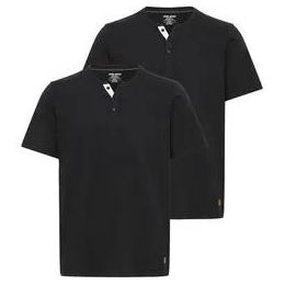 T-Shirt Blend "T-Shirt BHHoley", Herren, Gr. XL, schwarz (schwarz, schwarz), Obermaterial: 50% Baumwolle CO. 50% Polyester PES., Shirts T-Shirt