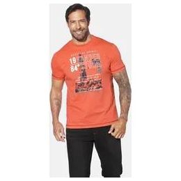 T-Shirt Jan Vanderstorm "T-Shirt MORKHEIM", Herren, Gr. 4XL, orange (hellorange), Obermaterial: 100% Baumwolle CO., Shirts T-Shirt