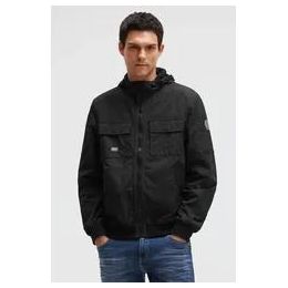 Blouson CAMP DAVID, Herren, Gr. M, schwarz, Web, Material: 74% Polyamid, 26% Baumwolle, Futter Rumpf: 100% Baumwolle, Futter &Auml;rmel: 100% Polyester, unifarben, regular fit normal, eingesetzt Rippb&uuml;ndchen, Jacken Blouson, mit Rippb&uuml;ndchen im &Auml;rmel