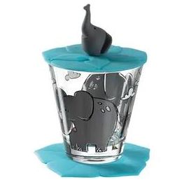 Kinderbecher Leonardo "Kinderbecherset Bambini 215 ml", bunt (elefant), 3 tlg., Glas, Trinkgef&auml;&szlig;e, Kinderbecher