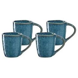 Espressotasse Leonardo "Espressotassen Matera 90 ml 4er Set", blau, Keramik, Trinkgef&auml;&szlig;e, Espressotasse