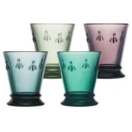 La Roch&eacute;re Glas LA ROCH&Egrave;RE FRANCE "Wassergl&auml;ser Biene Abeille 260 ml 4er Set bunt", bunt, 4 tlg., Glas, Trinkgef&auml;&szlig;e, GlaeserSet Wasserglas