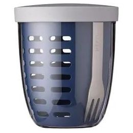 Lunchbox Mepal "Fruitpot Ellipse 600 ml", blau (nordic denim), Lebensmittelaufbewahrungsbeh&auml;lter, Lunchbox