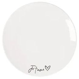 Villeroy & Boch Fr&uuml;hst&uuml;cksteller VILLEROY & BOCH "Fr&uuml;hst&uuml;cksteller Je t'aime Statement &oslash; 21,2 cm wei&szlig;", wei&szlig;, Speiseteller