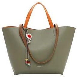 Shopper Tamaris "Shopper TAS Keshia", Damen, Gr. B/H/T: 48cm x 30cm x 12cm 0, gr&uuml;n (khaki 910), Polyurethan, Taschen Shopper