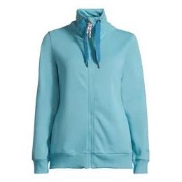 Sweatjacke SALZHAUT "Sweatjacke RACKELN", Damen, Gr. XL, blau (reef), Obermaterial: 80% Baumwolle CO. 20% Polyester PES., Sweatjacken Sweatjacke