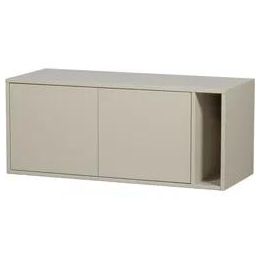 Schuhbank Woood "vtwonen SETTLE DOWN TV MEUBEL/BANKJE 108 CM GRENEN DUST [fsc]", grau, grau, B:108cm H:45cm T:44cm, FSC-zertifiziertes Holz, Sitzb&auml;nke, Schuhbank, Settle Down TV-Schrank/Bank aus FSC-Kiefer