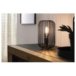 Sch&ouml;ner Wohnen Tischleuchte "Cage", beige (sandschwarz), 1, &Oslash; 16cm H: 25cm, 1 Stk., SCH&Ouml;NER WOHNEN-KOLLEKTION, Leuchten, 1x E27 max. 40 Watt, ohne Leuchtmittel,mit Schnurschalter, Tischleuchte