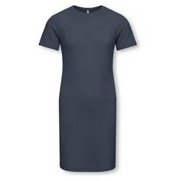 Strickkleid KIDS Only "KOGNELLA S/S DRESS VD JRS", M&auml;dchen, Gr. 146/152, N-Gr, ombre blau, Jersey, Obermaterial: 65% Polyester, 30% Viskose, 5% Elasthan, unifarben, figurumspielend, Rundhals, Kleider Strickkleid, mit Rundhals-Ausschnitt und kurzem Arm