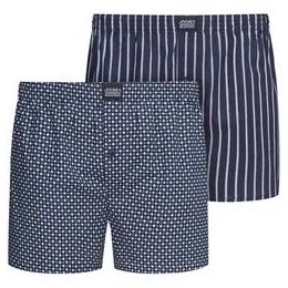 Webboxer Jockey "Web-Boxershorts Everyday Woven Boxer 2er Pack", Herren, Gr. S, blau, Obermaterial: 100% Baumwolle CO., Unterhosen