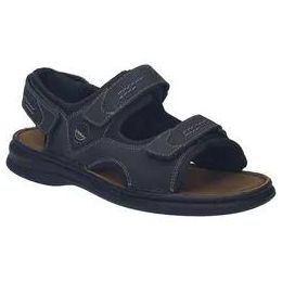 Sandale Josef Seibel "FRANKLYN", Herren, Gr. 43, schwarz, schwarz, Mesh, Nubukleder, Schuhe Sandale, Sommerschuh, Klettschuh, Freizeitsandale, mit Kontrastn&auml;hten