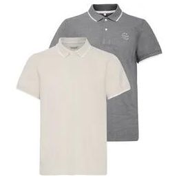 Poloshirt Blend "Poloshirt BHPolo 2-Pack", Herren, Gr. M, grau (oyester gray schwarz), Obermaterial: 100% Baumwolle CO., Shirts
