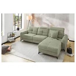 Jockenh&ouml;fer Ecksofa JOCKENH&Ouml;FER GRUPPE "Chillout, L-Form, B: 288cm, elektr. Relaxfunktion im Sitz und Ottomane", salbei, gr&uuml;n 432, 13, B:288cm T:110cm, Korpus: 100% Polyester;Kissen: 100% Polyester, Sofas, Ecksofa, 140kg Belastbarkeit je Sitz, verstellbaren Kopfst&uuml;tzen & Zierkissen
