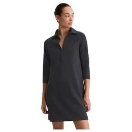 Marc O'Polo Jerseykleid MARC O'POLO "aus Interlock-Qualit&auml;t", Damen, Gr. S, Normalgr&ouml;&szlig;en, deep night blau, Obermaterial: 94% Baumwolle, 6% Elasthan, unifarben, loose fit kurz, normaler Saum, Kleider Jerseykleid
