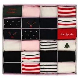 Socken Hudson "Socke Christmas Calendar", Damen, Gr. 35-38, bunt (sortiment 9990), Obermaterial: 75% Baumwolle CO. 23% Polyamid PA. 2% Elasthan EL., Socken Socken
