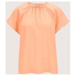 Madeleine Mode Shirtbluse MADELEINE "Blusenshirt Blusenshirt mit Glanz-Akzent", Damen, Gr. 38, orange (pfirsich), Obermaterial: 100% Polyester PES., Modern, normal, Blusen
