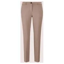 Madeleine Mode Chinohose MADELEINE "Hose Chino-Hose mit B&uuml;gelfalten", Damen, Gr. 42, N + K Gr, beige (taupe), Obermaterial: 97% Baumwolle CO. 3% Elasthan EL., Hosen Chinohose