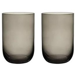 Villeroy & Boch Longdrinkglas "Longdrinkbecher Like Glass 385 ml 2er Set", grau (smoke), 2 tlg., Glas, LIKE. BY VILLEROY & BOCH, Trinkgef&auml;&szlig;e