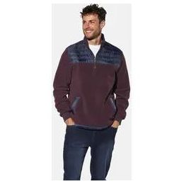 Fleecepullover Babista "Fleece-Sweatshirt ISMAEL", Herren, Gr. L, rot (dunkelrot), Obermaterial: 59% Polyester COOLMAX PES(Coolmax). 41% Baumwolle CO., Sweatshirts Fleecepullover
