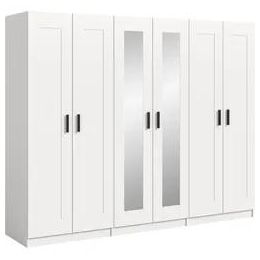 Kleiderschrank Home Affaire "Farmsen, TOPSELLER, Schlafzimmerschrank, Garderobe, Schrank", wei&szlig;, B:240cm H:195cm T:56cm, FSC-zertifizierter Holzwerkstoff, Schr&auml;nke, Kleiderschrank, Set best. aus: 3 Kleiderschr&auml;nken, individuell platzierbar