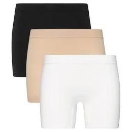 Panty Jockey "Panty Skimmies Short Length Slipshort 3er Pack", Damen, Gr. XXL, bunt (schwarz, wei&szlig;, beige), Obermaterial: 85% Polyamid PA. 12% Elasthan EL. 3% Baumwolle CO., Unterhosen Panty