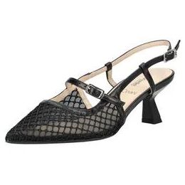 Slingpumps Nero Giardini "Nero Giardini Pumps Leder/Textil", Damen, Gr. 37, schwarz, Leder, Textil, Schuhe Slingpumps
