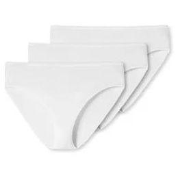 Slip Schiesser "Slip 3er Pack", Damen, Gr. 42, wei&szlig;, Obermaterial: 95% Baumwolle CO. 5% Elasthan EL., Unterhosen Slip