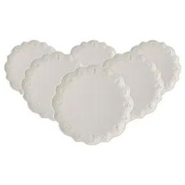 Villeroy & Boch Speiseteller VILLEROY & BOCH "Speiseteller Toy's Delight Royal Classic &oslash; 29,5 cm 6er Set wei&szlig;", wei&szlig;, L:29,5cm, Speiseteller, Speiseteller