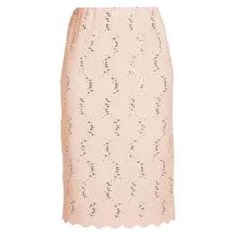 Midirock GOLDNER "Kurzgr&ouml;&szlig;e Schicker Rock aus elastischer Spitze", Damen, Gr. 23, rosa (puder), Obermaterial: 98% Polyester PES. 2% Elasthan EL., festlich, normal, R&ouml;cke, Ohne