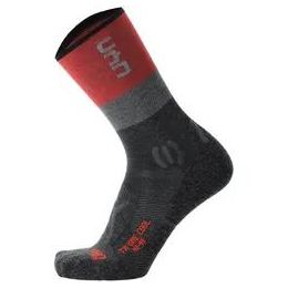 Kurzsocken uyn "Socken 1er Pack", Damen, Gr. 35-36, bunt (grau, rot), Obermaterial: 50% Polyamid PA. 47% Lyocell CLY. 3% Elasthan EL., Socken