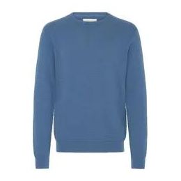 Strickfleece-Pullover Blend "Strickpullover BHREDHILL CREW NECK KNIT NOOS", Herren, Gr. XXL, blau (ensign blau), Obermaterial: 100% Baumwolle CO., Pullover