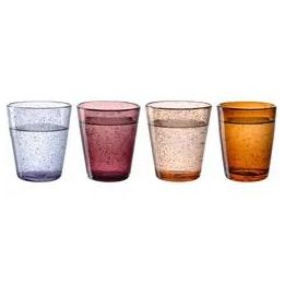 Glas Leonardo "Trinkglas-Set 4-teilig BURANO 330 ml bunt", bunt, 4 tlg., Glas, Trinkgef&auml;&szlig;e, GlaeserSet Trinkglas